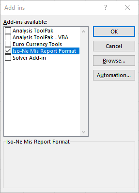How to install the MIS Report Viewer Add-In for Excel 2016
