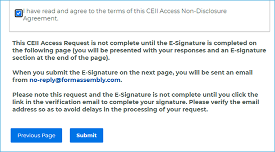How to complete a CEII Access Request form