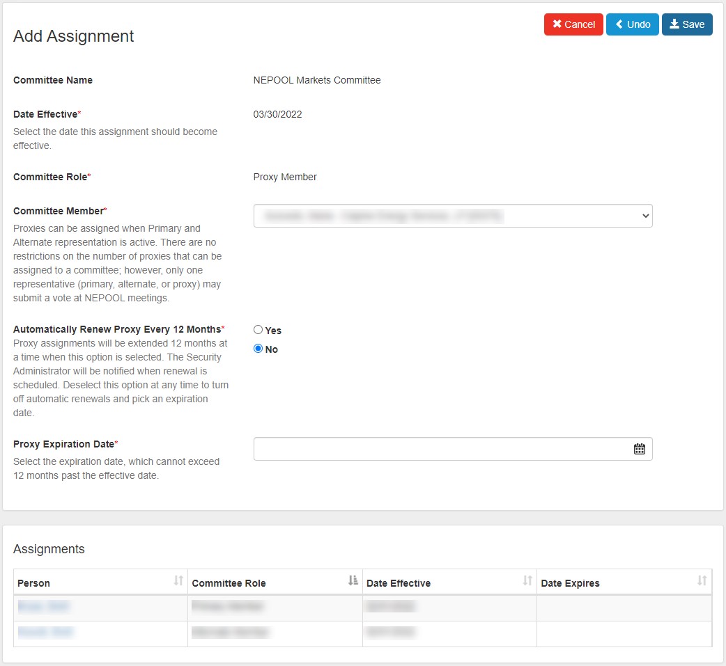 Adding NEPOOL Committee Proxies & Information-Only Contacts in the Customer and Asset Management ...